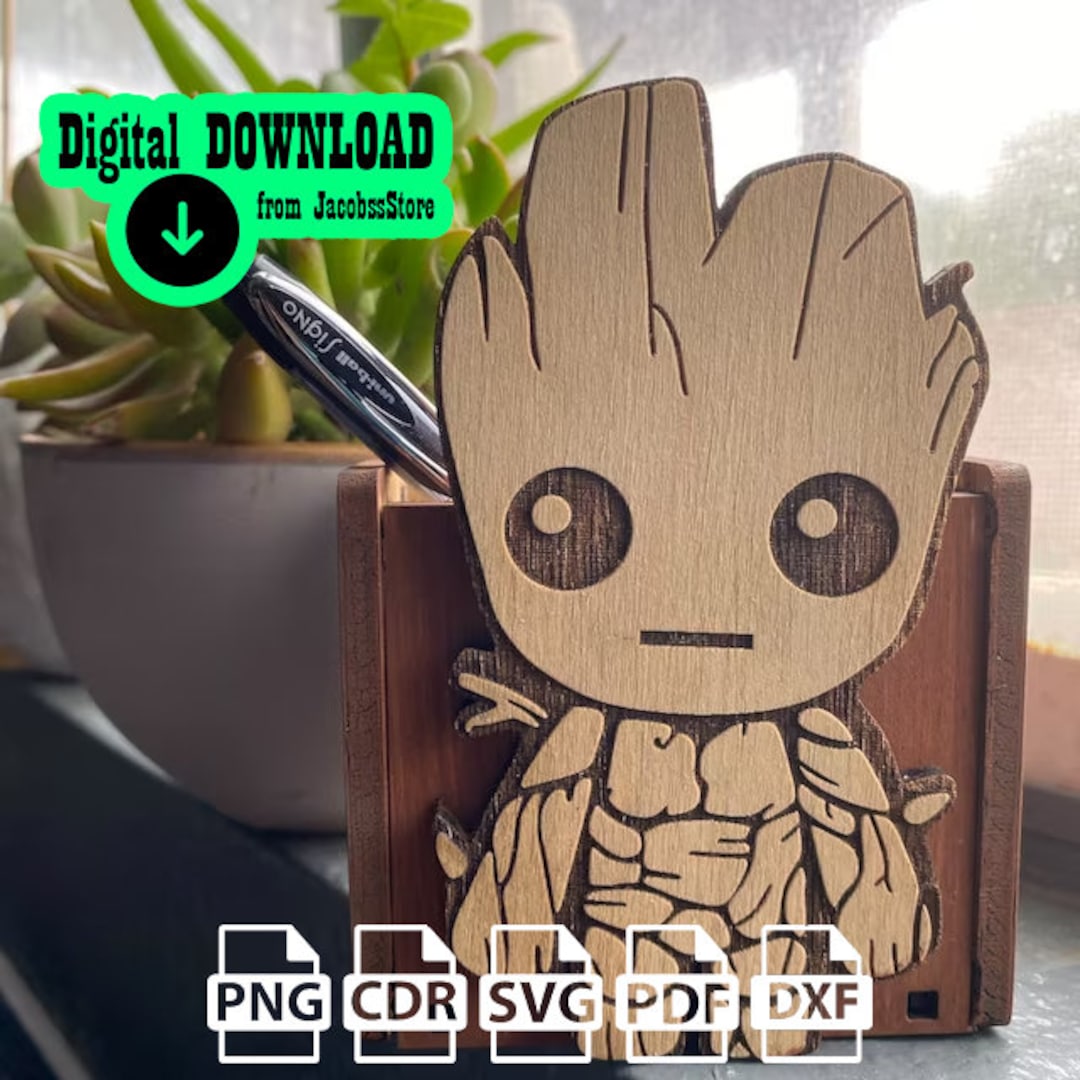 Pencil Maker Groot. Laser Cut Files SVG DXF CDR Vector Plans, Files ...