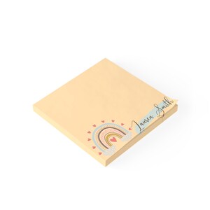 Custom Sticky Notes for Teacher Post-it Notepad Boho Rainbow ...