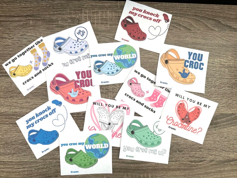 Printable Croc Valentines - Etsy