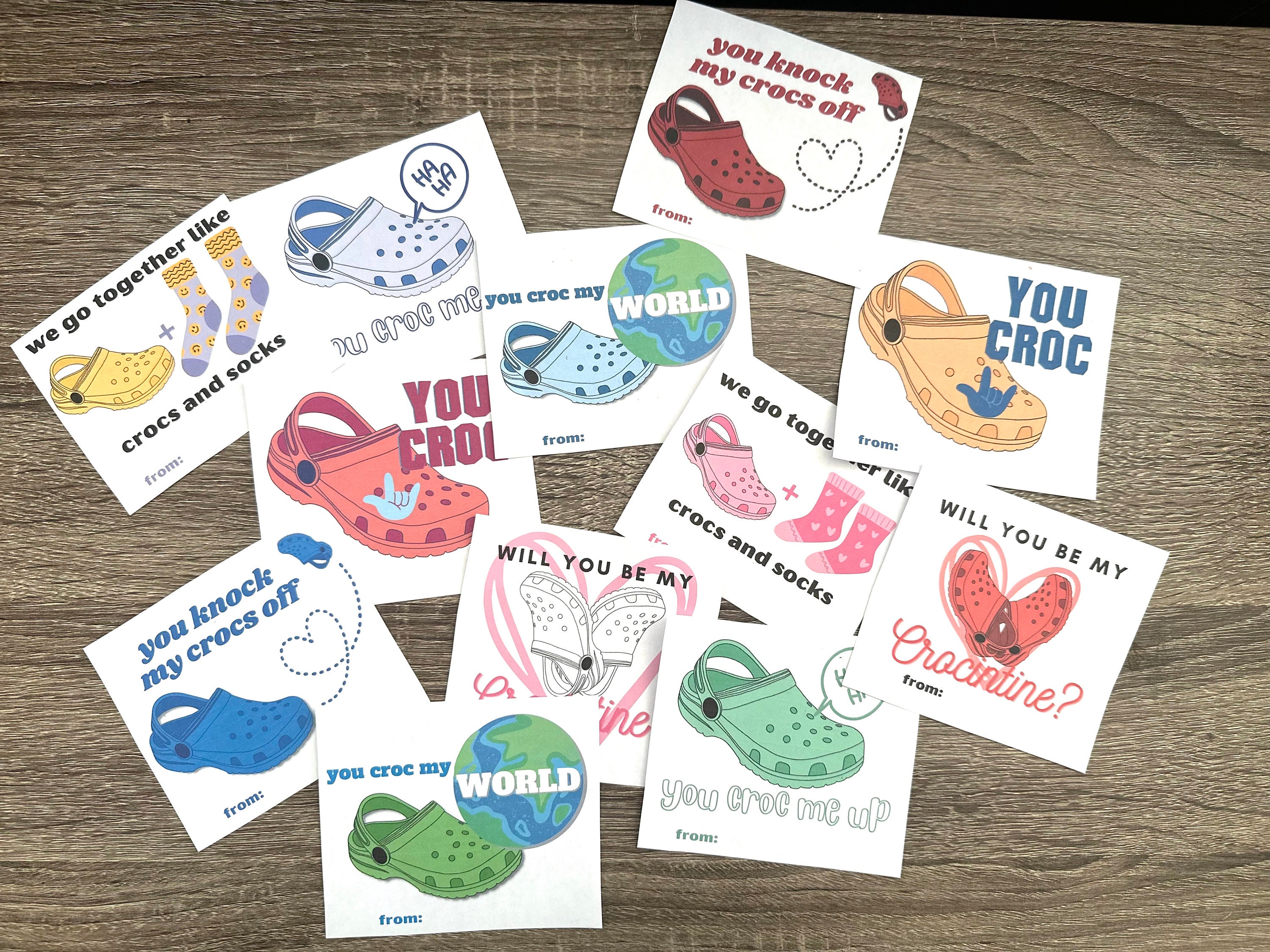 Printable Croc Valentines - Etsy