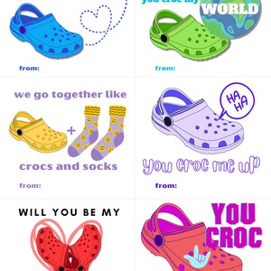 Printable Croc Valentines - Etsy
