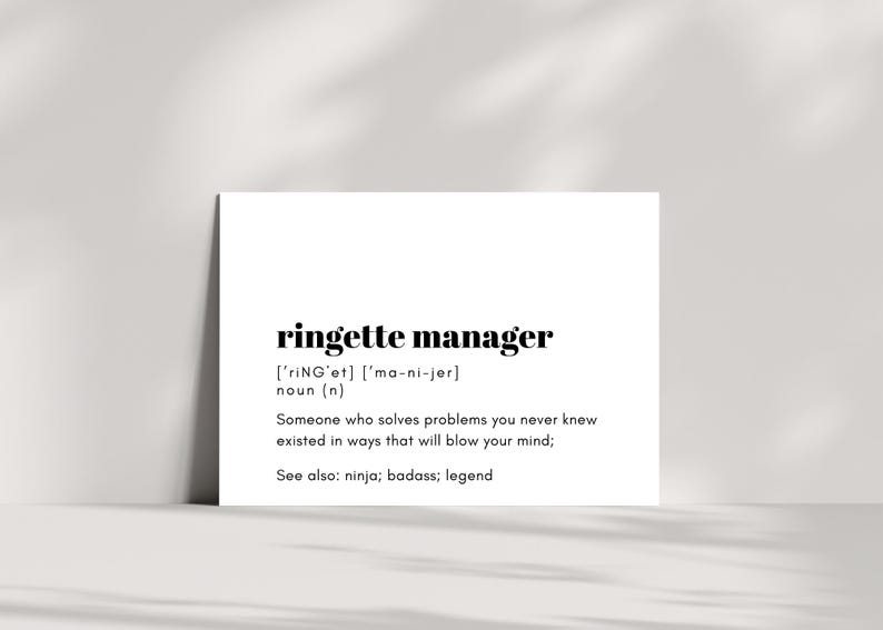 Ringette Manager - Thank You Card - Etsy