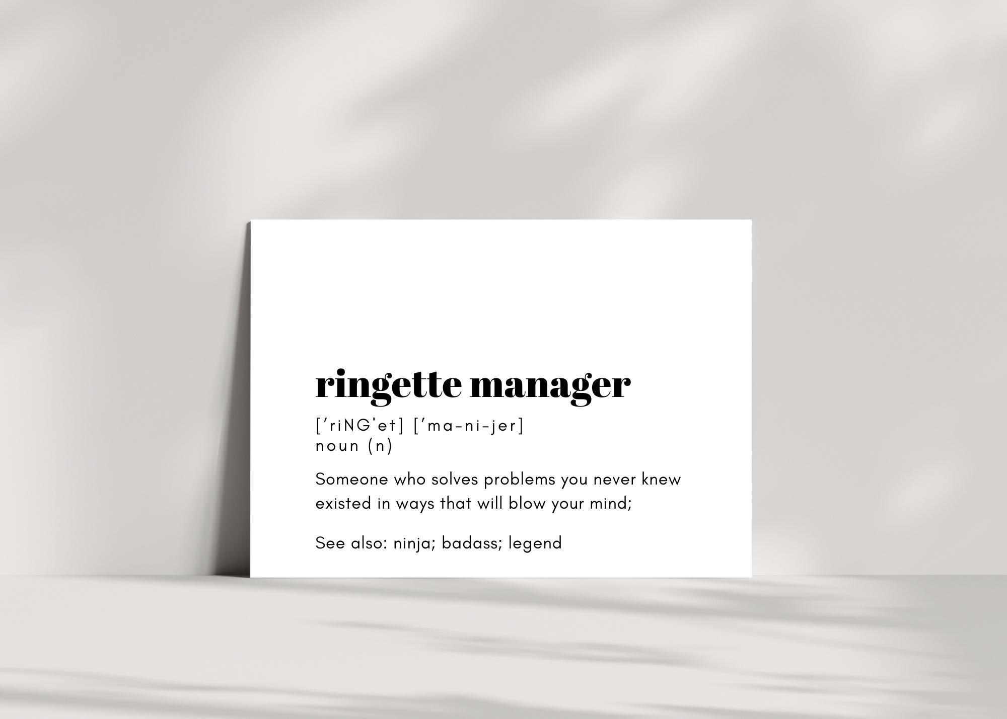 Ringette Manager - Thank You Card - Etsy