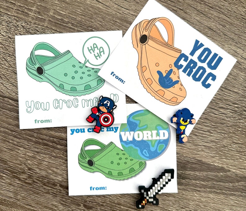 Printable Croc Valentines - Etsy