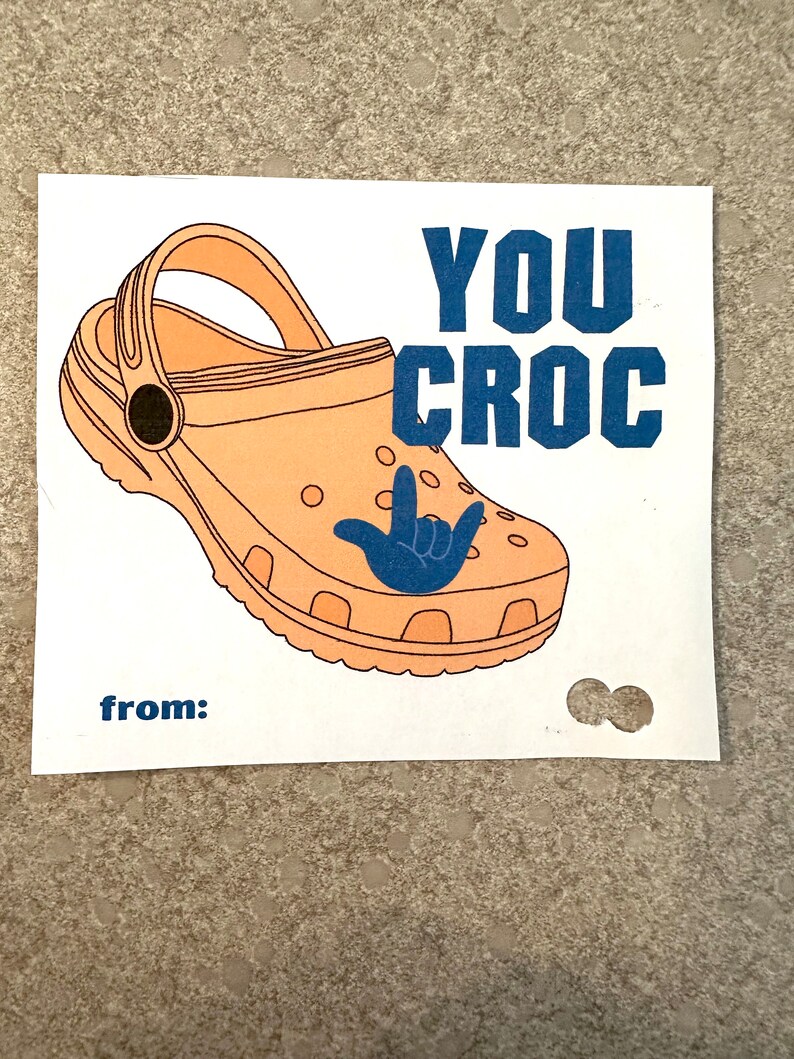 Printable Croc Valentines - Etsy