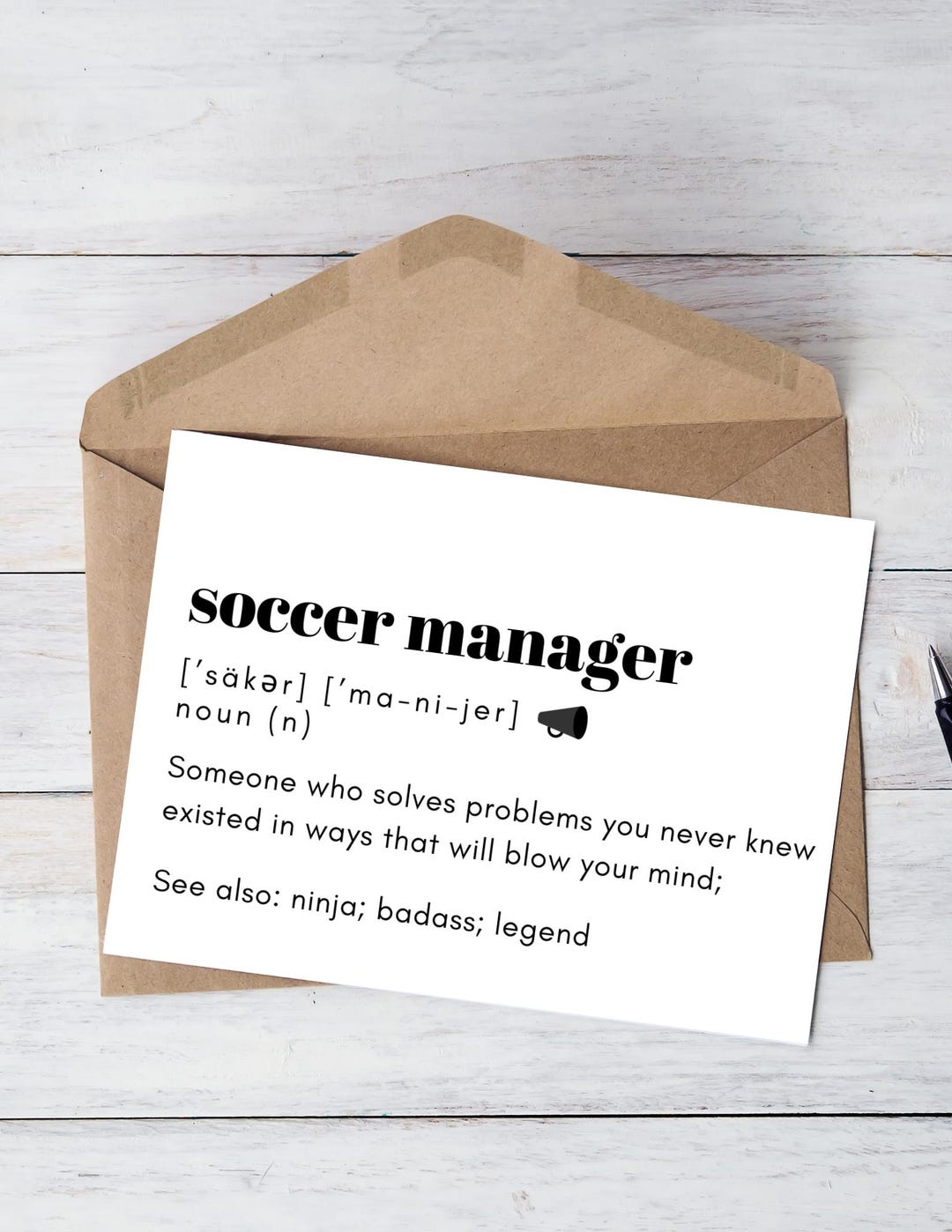 Soccer Manager - Thank You Card - Etsy