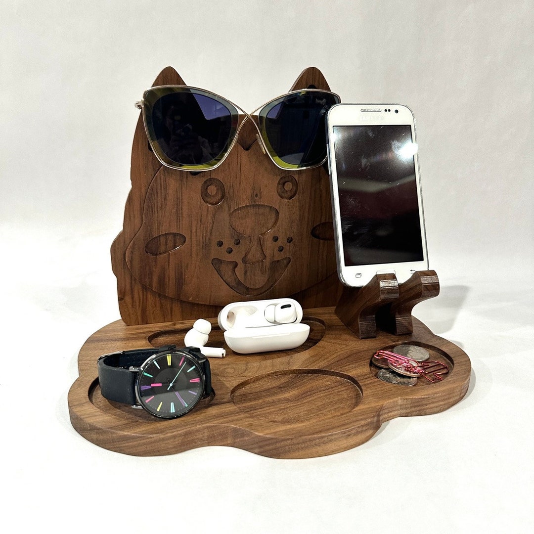 New Look Art Dog Phone Holder Organizer Docking Station Custom ...