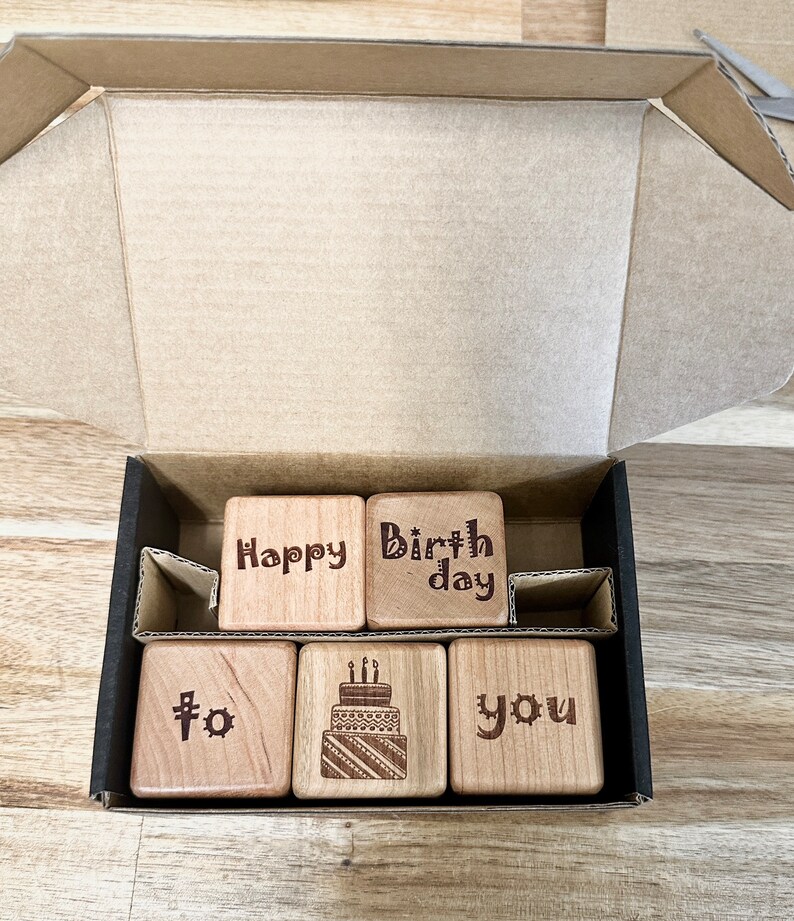 Personalized Block Laser Engraved Block Wooden Finished Solid Wood ...