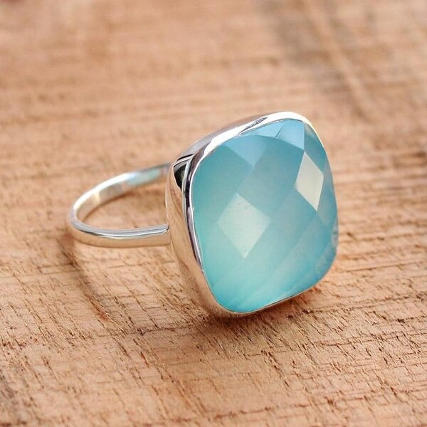 Chalcedony Ring - Etsy