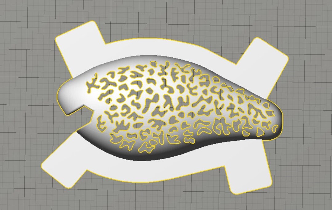 2.5 Sq Bill Crappie Pattern Stencil - Etsy