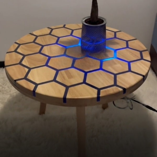 Led Round Coffee Table - Etsy