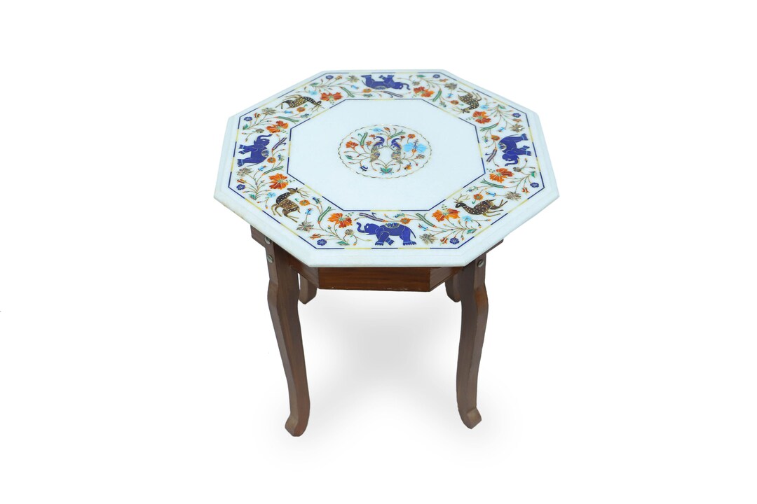Inlay Marble Table Top New Creative and Elephant Deer - Etsy