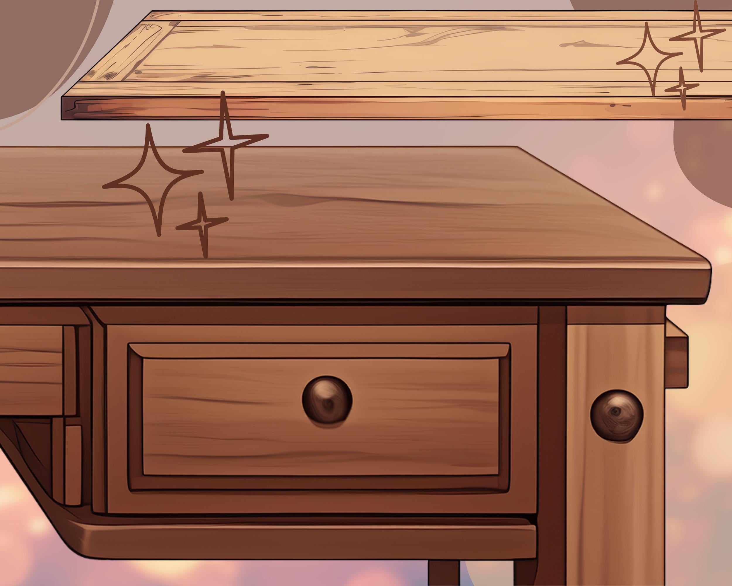 10 Wooden Table Desk Pngs - Vtuber Pngtuber Overlay - Transparent ...