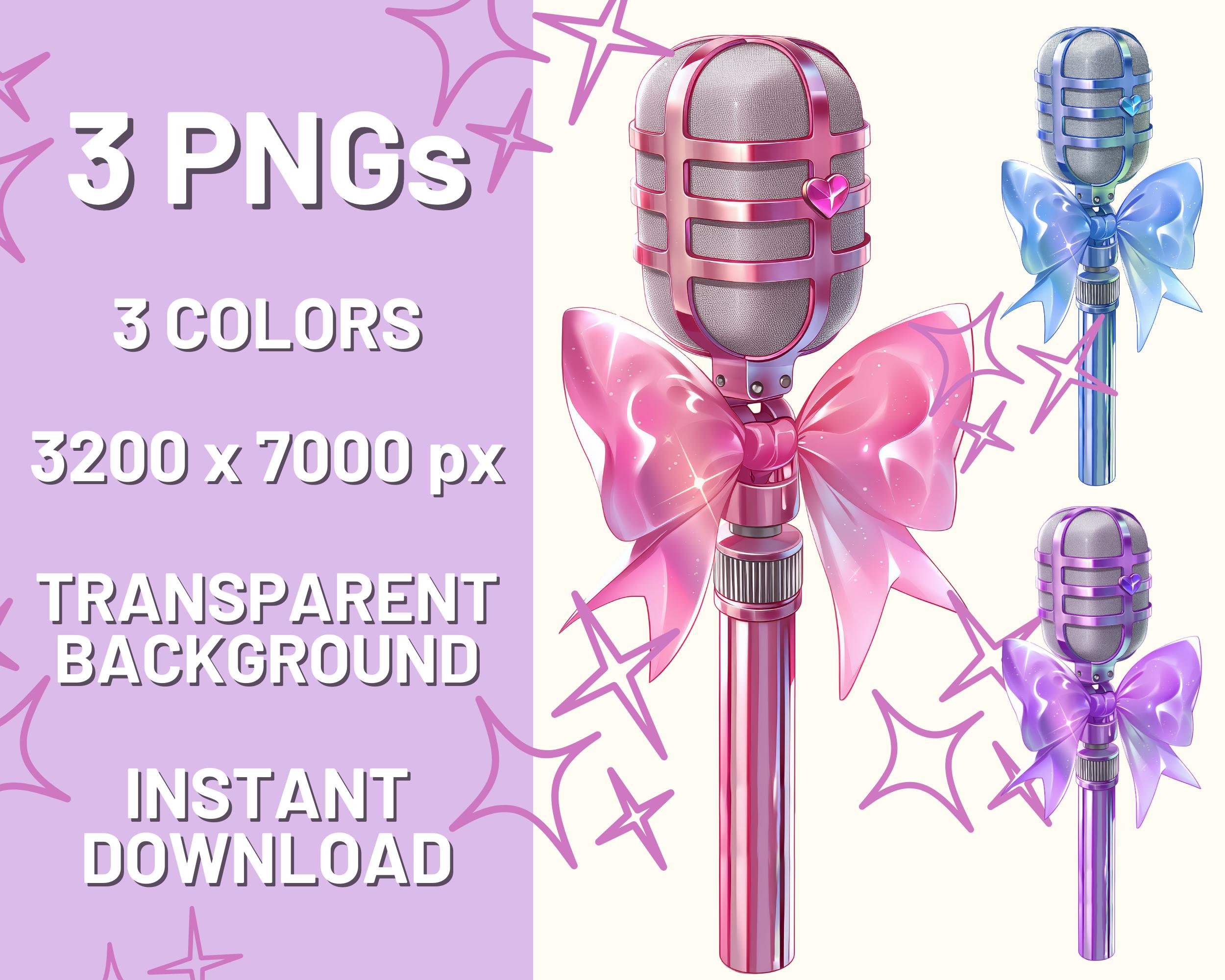 Vtuber Pngtuber Asset: Microphone With Bow and Heart - 3 Pngs ...