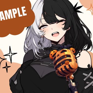 Spooky Vtuber Pngtuber Halloween Asset: Jack O'lantern Microphone With ...