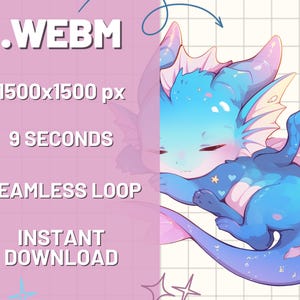 Animated Stream Pet: Sleeping Chibi Dragon - Kawaii Twitch Asset for ...