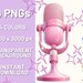 Vtuber Microphone - PNG With Transparent Background - Pink, Blue ...