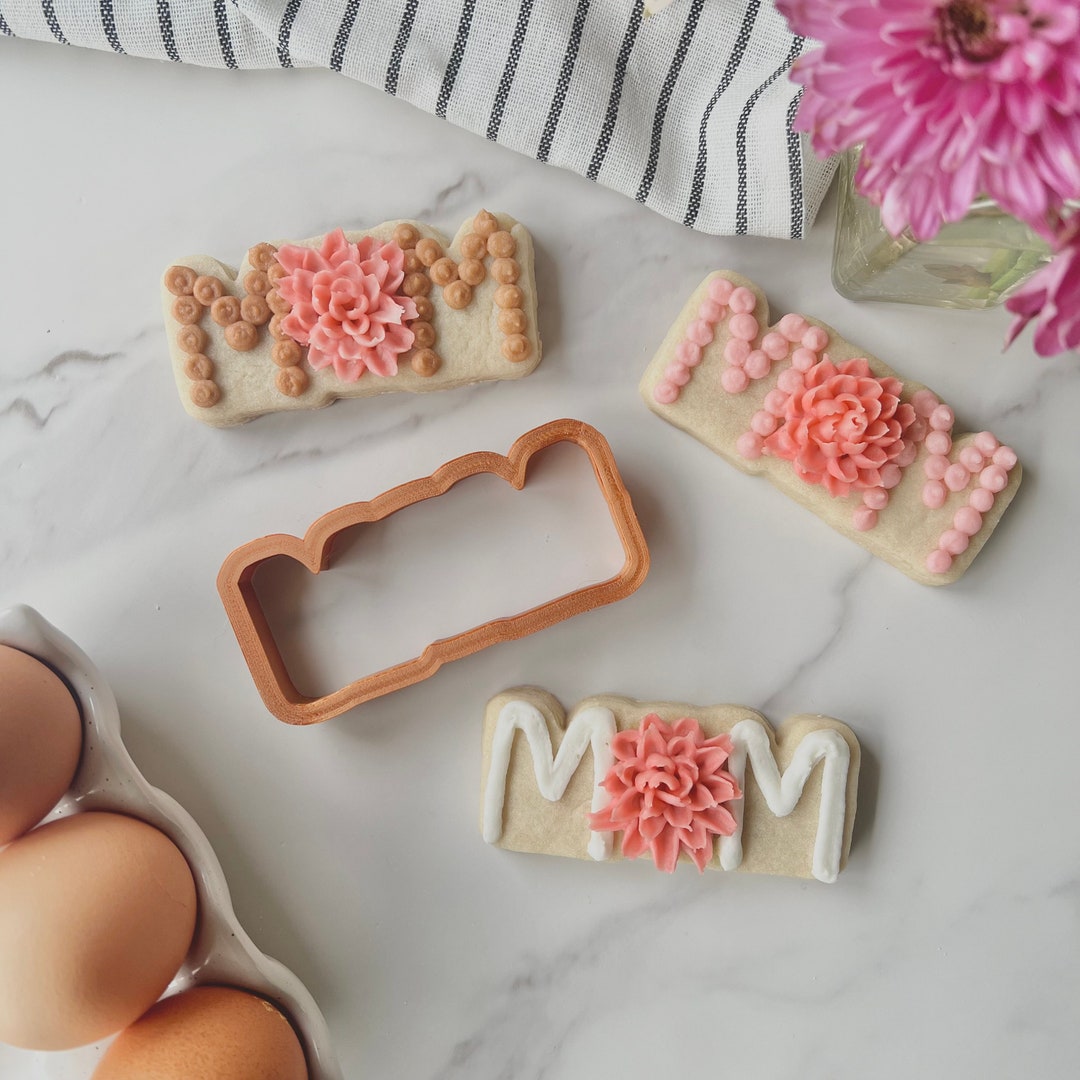 MOM Cookie Cutter Mother's Day Cookie Supplies - Etsy