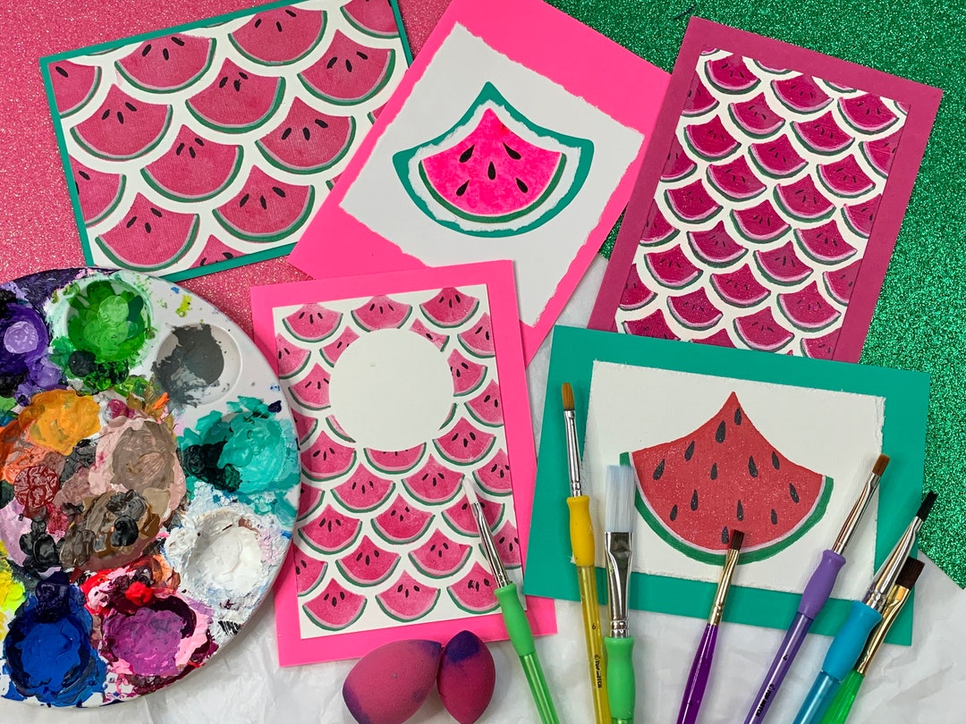 Summer Fun Watermelon Cards - Fruity Watermelons - Any Occasion - Set ...