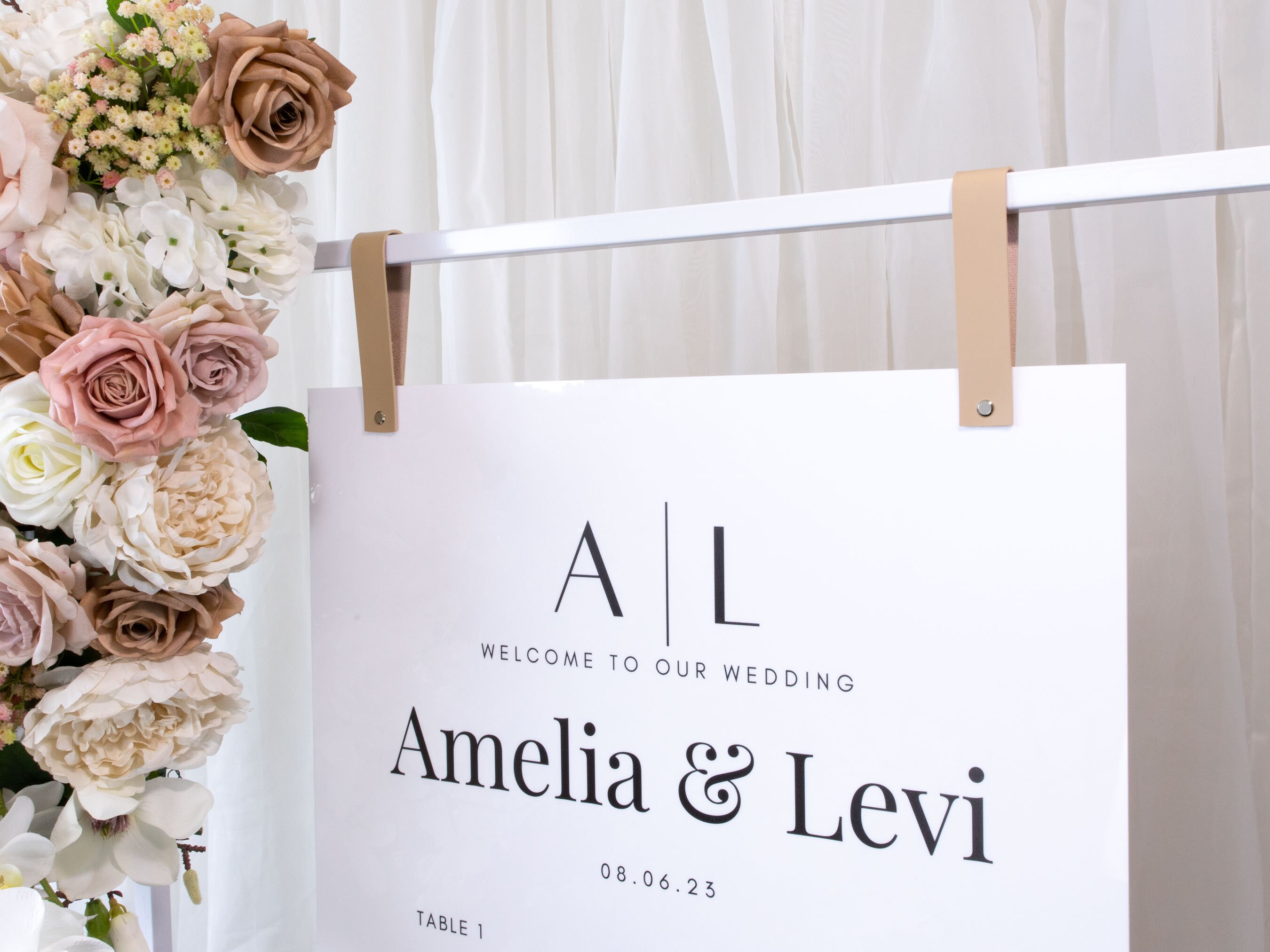 Latte Hanging Sign Strap Welcome Sign Hanging Wedding Sign - Etsy