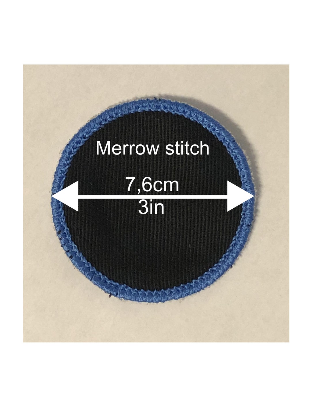 7,6cm, 3in Merrow Stitch Circle Patch Border - Etsy