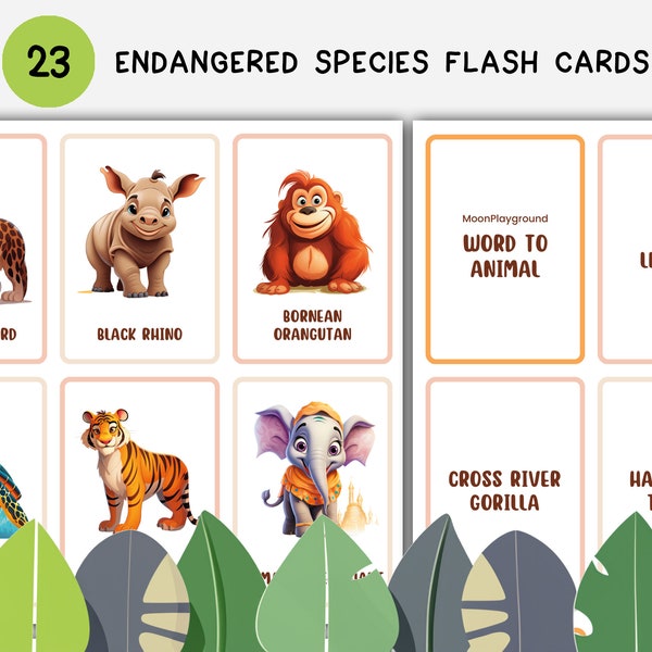 Endangered Species Cards - Etsy