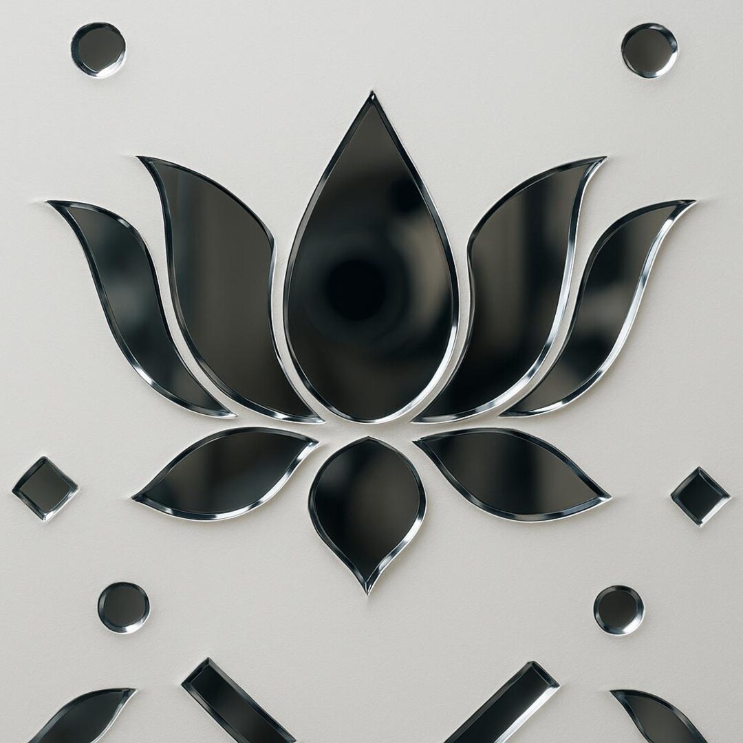 50+ Pieces Lotus Shape Mirror for Art, Mirror Art, Lippan Art Set ...
