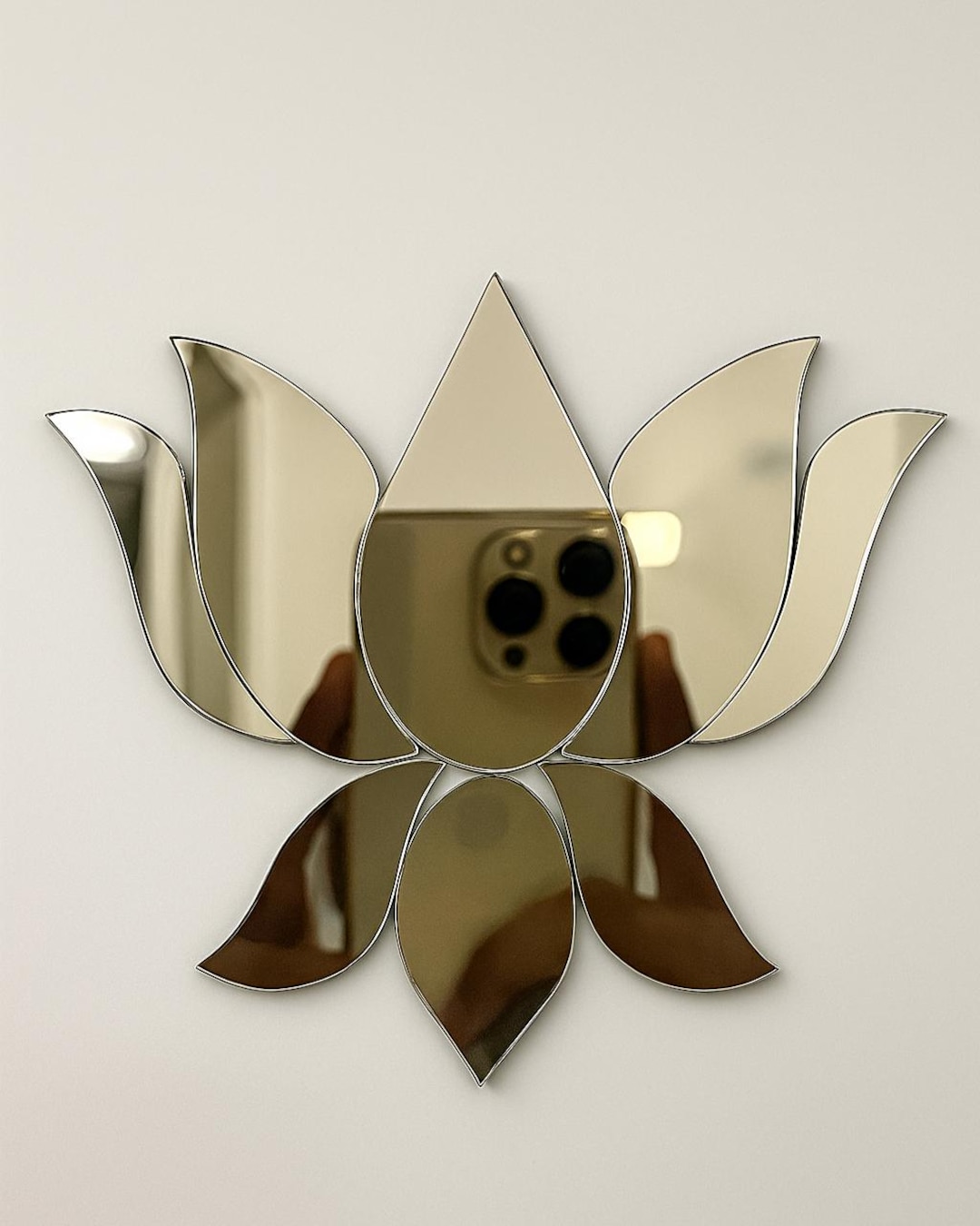 Lotus Shape Silver Mirror for Lippan & Mandala Art | Mirror Art Kit ...