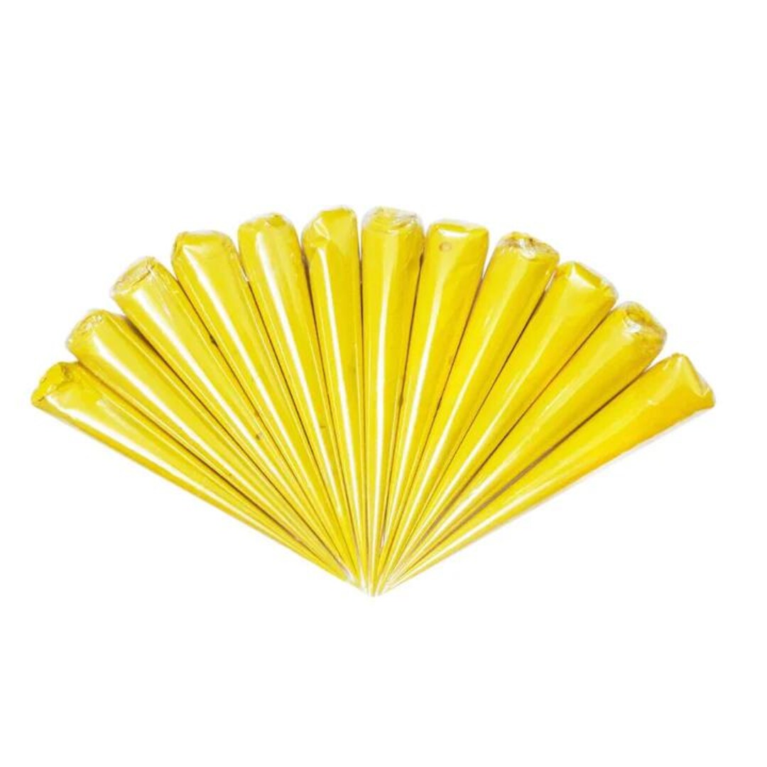 Yellow Ceramic Cones: Lippan Art, DIY Craft, Home Décor - Etsy
