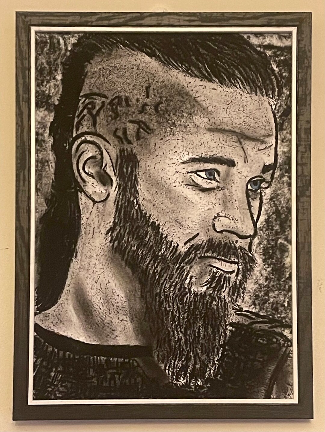 Original Vikings Ragnar Lothbrok Pastel Artwork in Frame - Etsy