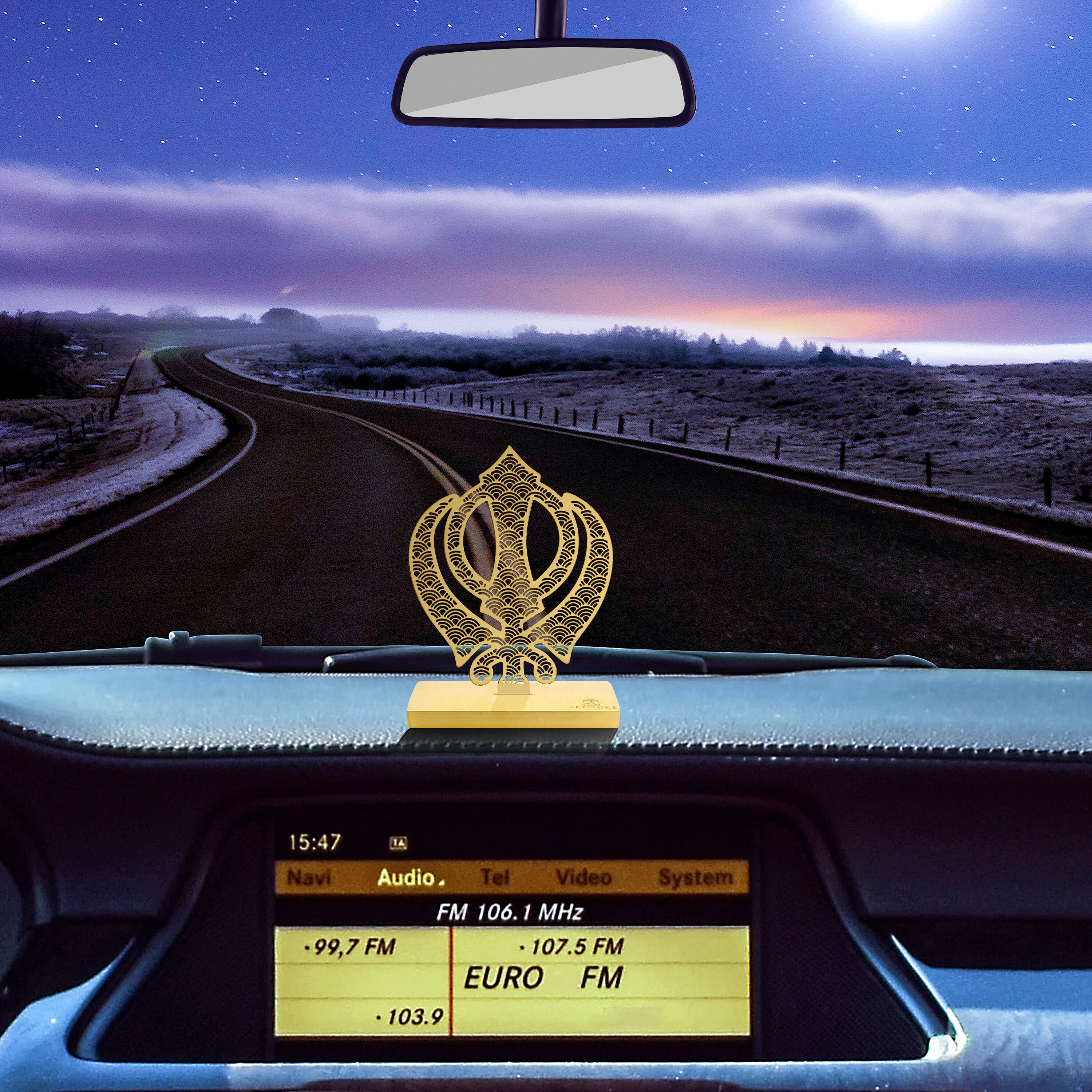 Khanda Sikh Symbol Car Dash Board With Beautiful Box Packing ...