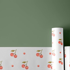 Modern Cherry Digital Paper Pattern, Seamless Patterns, Cherry Motifs ...
