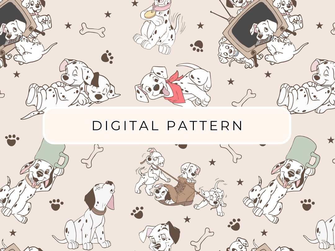 Dalmatian Dogs Digital Paper Pattern, 101 Seamless Pattern, Digital ...