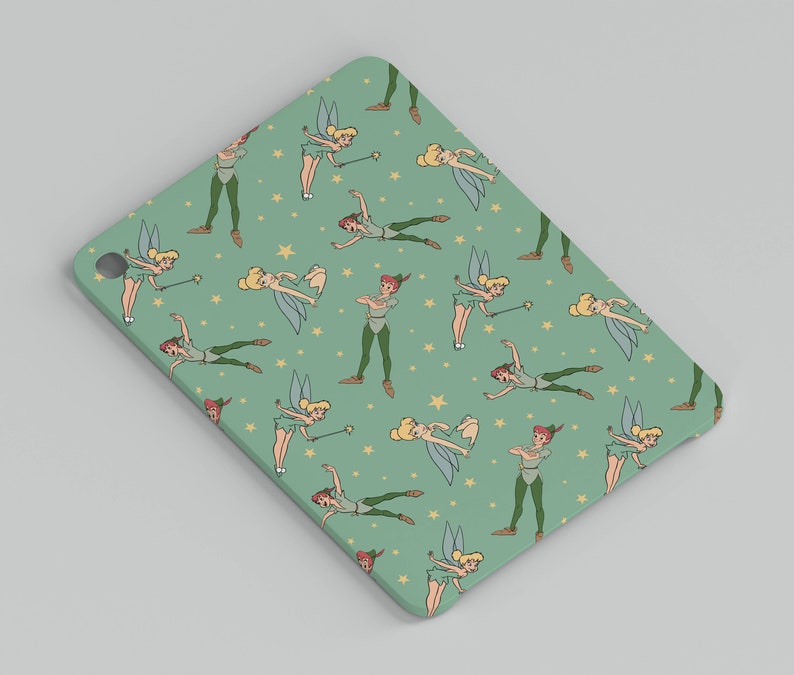 Peter and Fairy Digital Paper Pattern, Tinkerbell Seamless Patterns ...