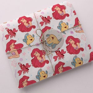 Ariel Mermaid Digital Paper Pattern Theme, Summer Seashell Starfish ...