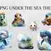 Cute Under the Sea Animals Watercolor Clip Art Bundle Sea - Etsy