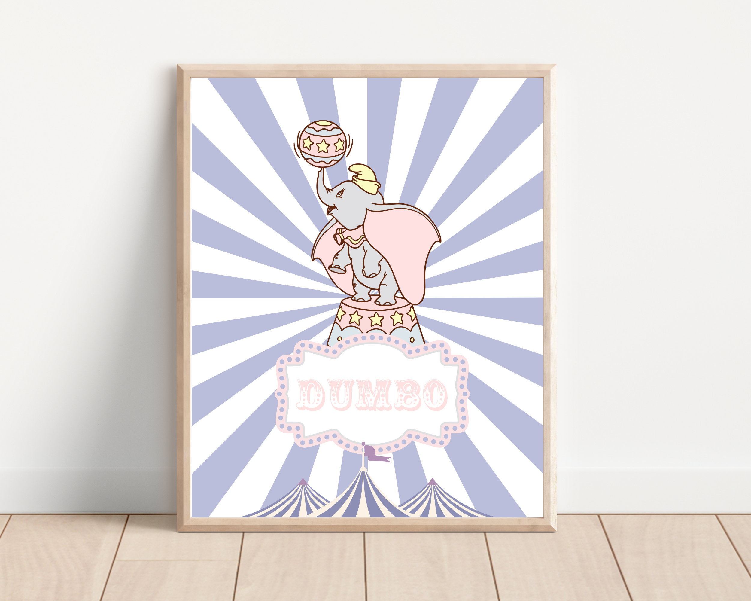 Printable Dumbo Poster, Wall Art Elephant, Nursery Wall Art, Hand Drawn ...