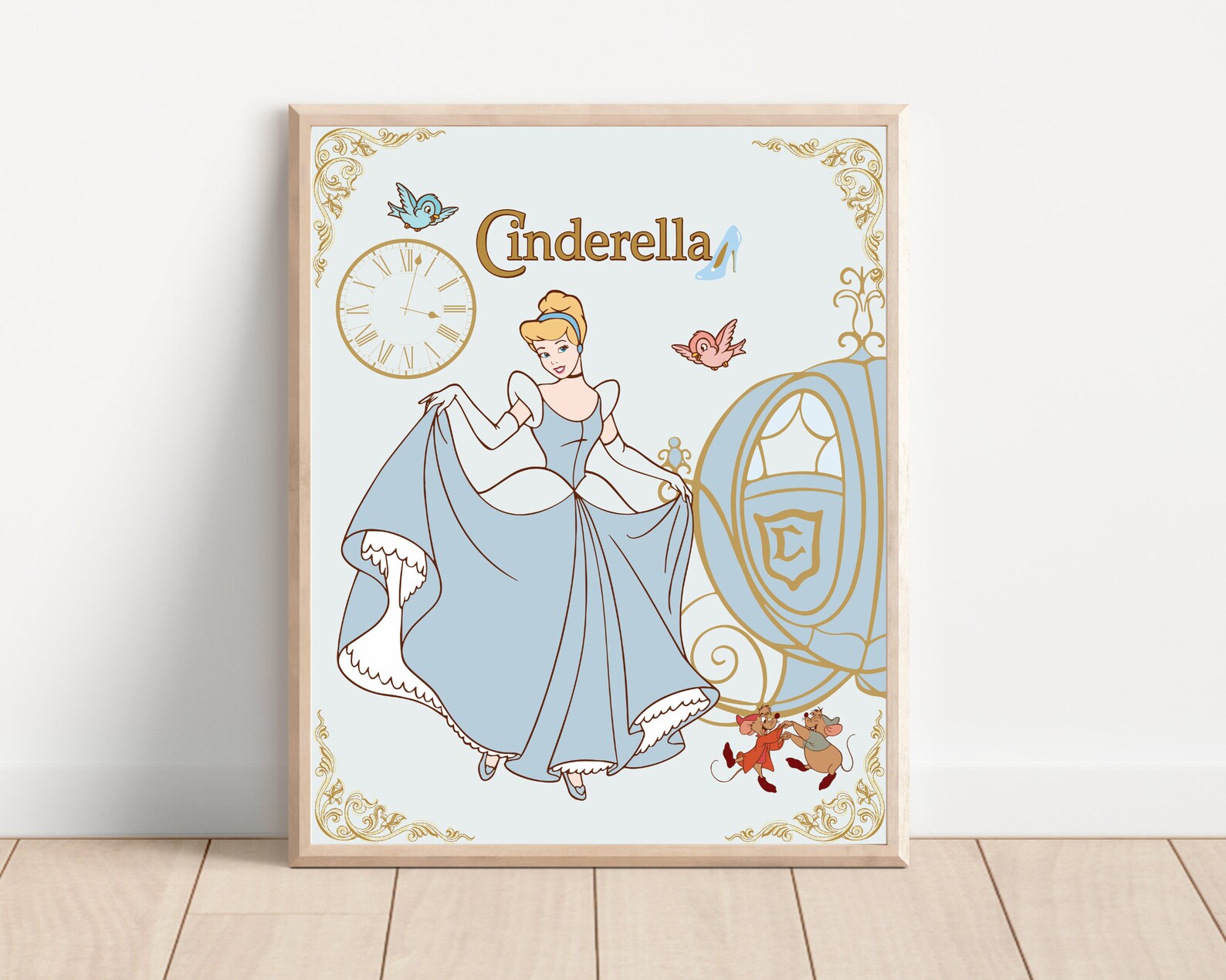 Printable Vintage Princess Poster, Nursery Kids Wall Art, Princess Art ...