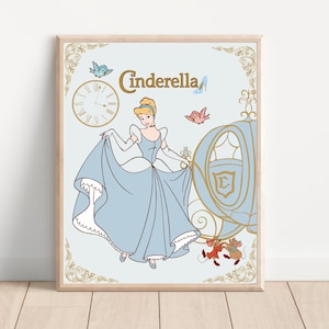 Printable Vintage Princess Poster, Nursery Kids Wall Art, Princess Art ...