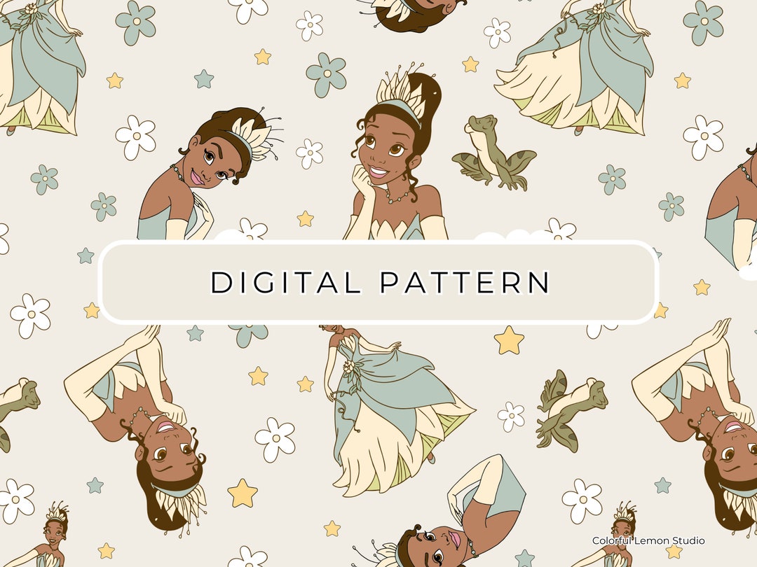 Princess and the Frog Digital Paper Pattern, Tania Seamless Pattern ...