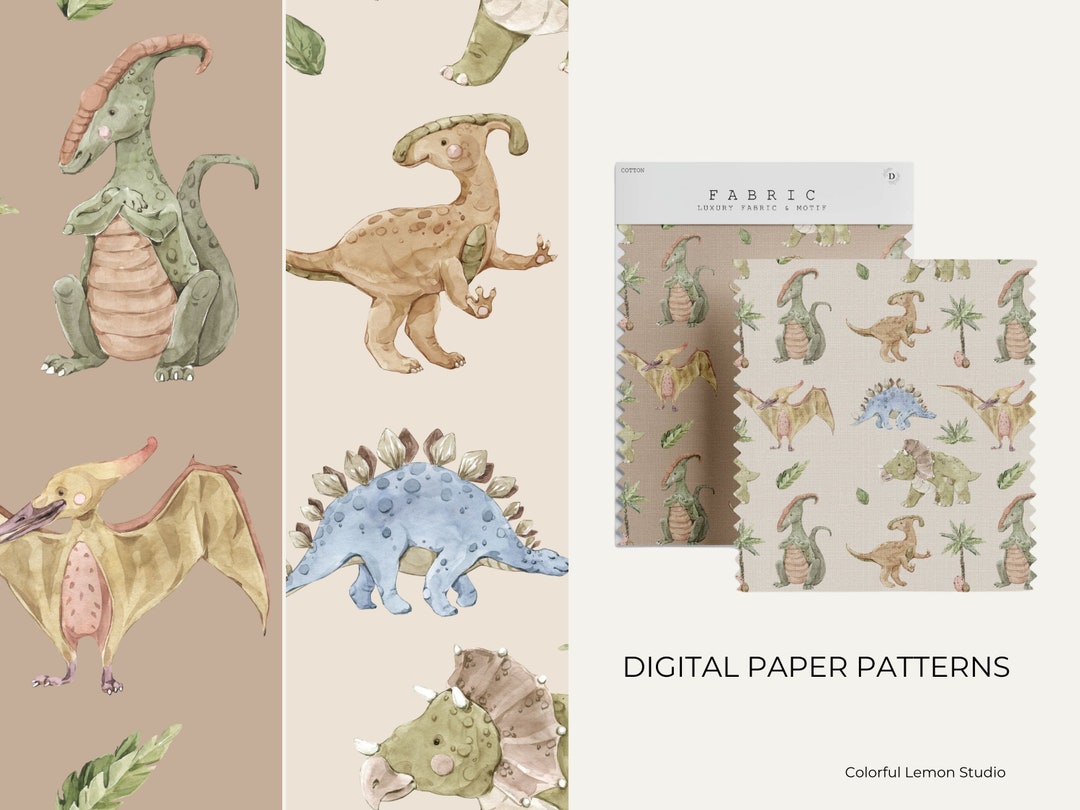 Dino Digital Papers Pattern, Dino Seamless Patterns, Digital Paper ...