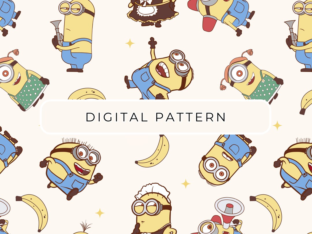 Minions Digital Paper Pattern Theme, Minions Seamless File PNG ...