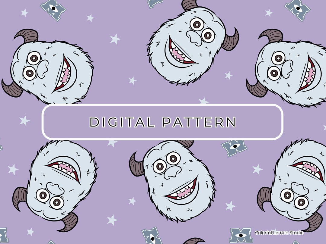 Monster Inc Digital Paper Pattern, Seamless Patterns, Digital Paper PNG ...