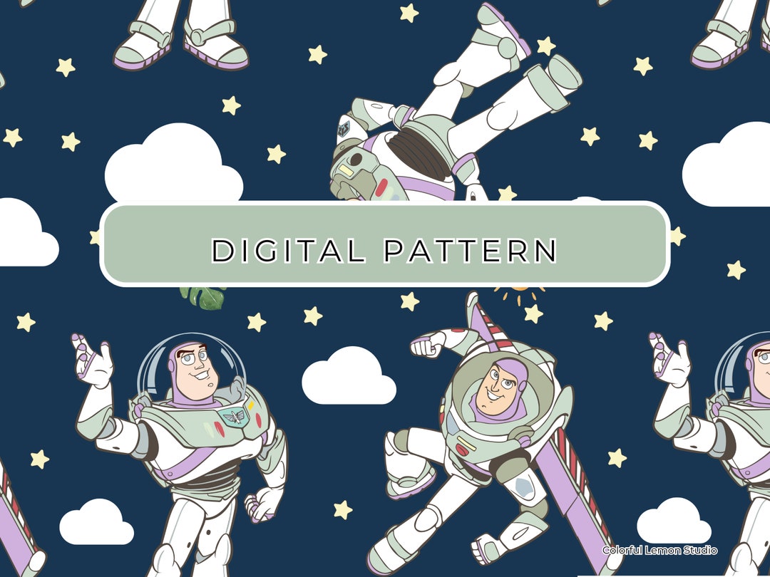 Toys Digital Paper Pattern, Buzz Seamless Patterns, Digital Paper PNG ...