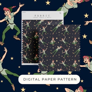 Peter Digital Paper Pattern, Pan Seamless Patterns, Digital Paper PNG ...