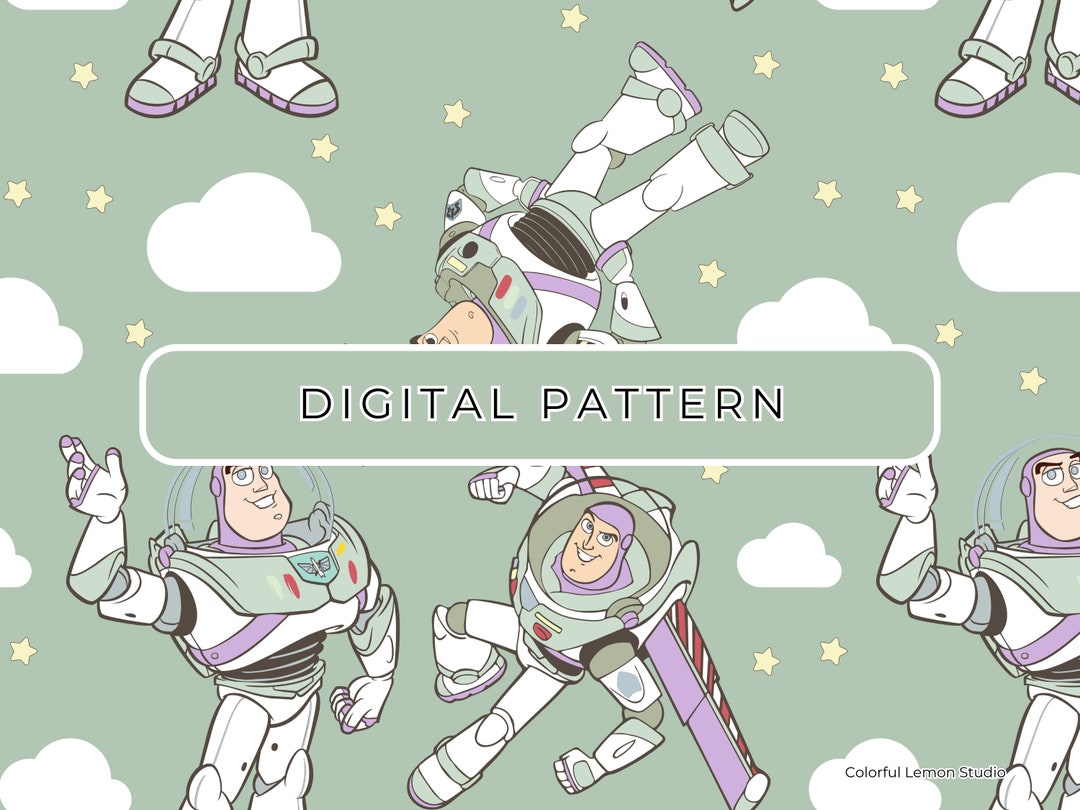 Toys Digital Paper Pattern, Buzz Seamless Patterns, Digital Paper PNG ...