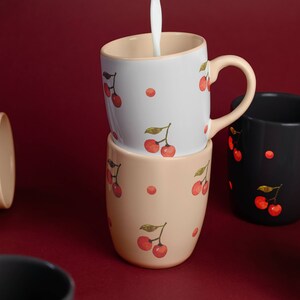 Modern Cherry Digital Paper Pattern, Seamless Patterns, Cherry Motifs ...