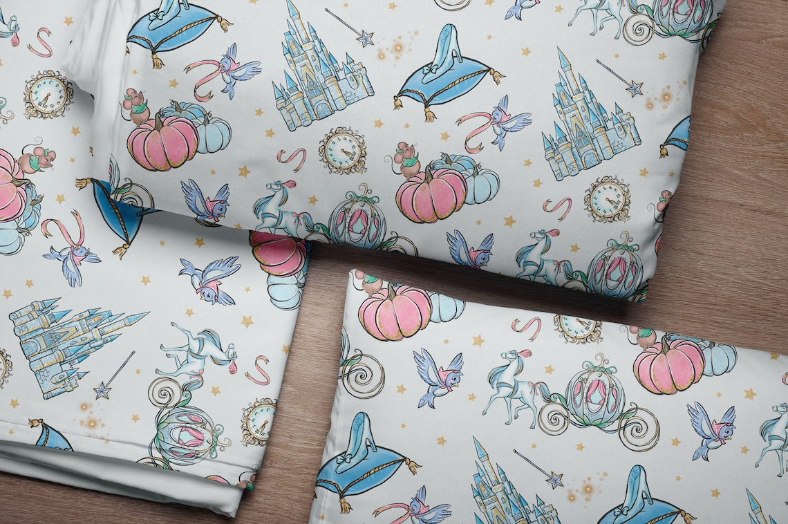 Princess Digital Paper Pattern Theme, Princess Seamless Patterns ...