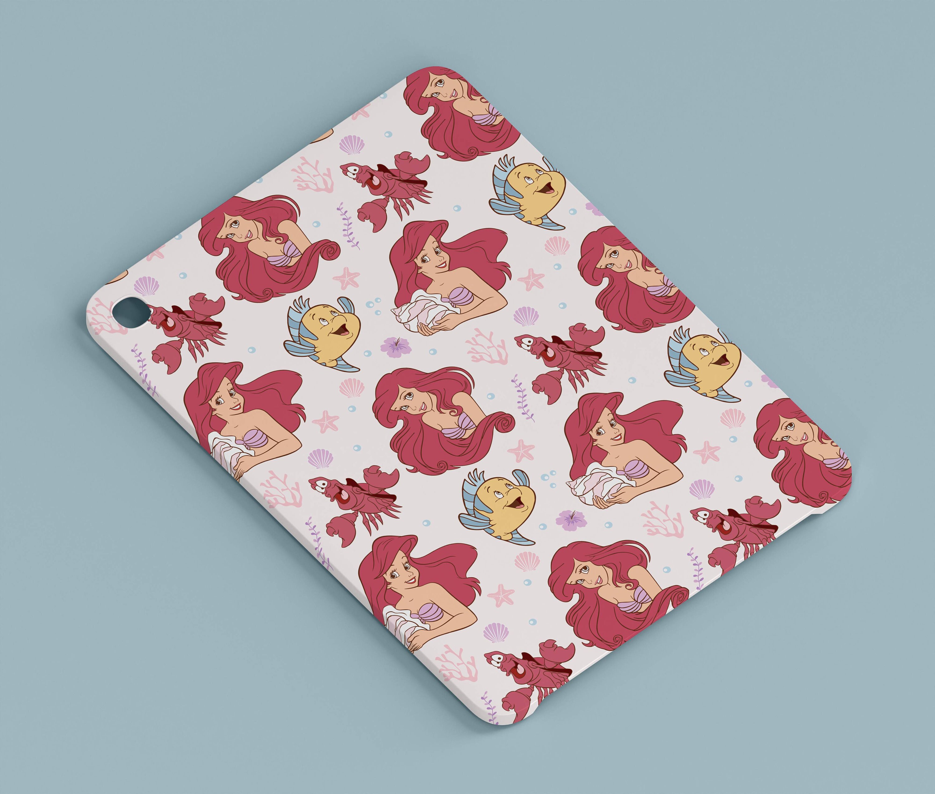 Ariel Mermaid Digital Paper Pattern Theme, Summer Seashell Starfish ...