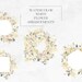 Watercolor White and Gold Floral Clipart PNG, Flower Arrangements ...